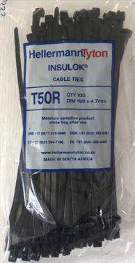 Cable Ties Black 198Mm*4.7Mm Pack 100 T50R - Tool and Hardware Online ...